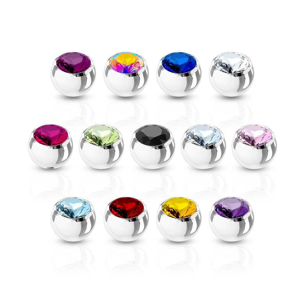 Jeweled Replacement Threaded Balls - 10 ct — 5th Avenue Studio Supply